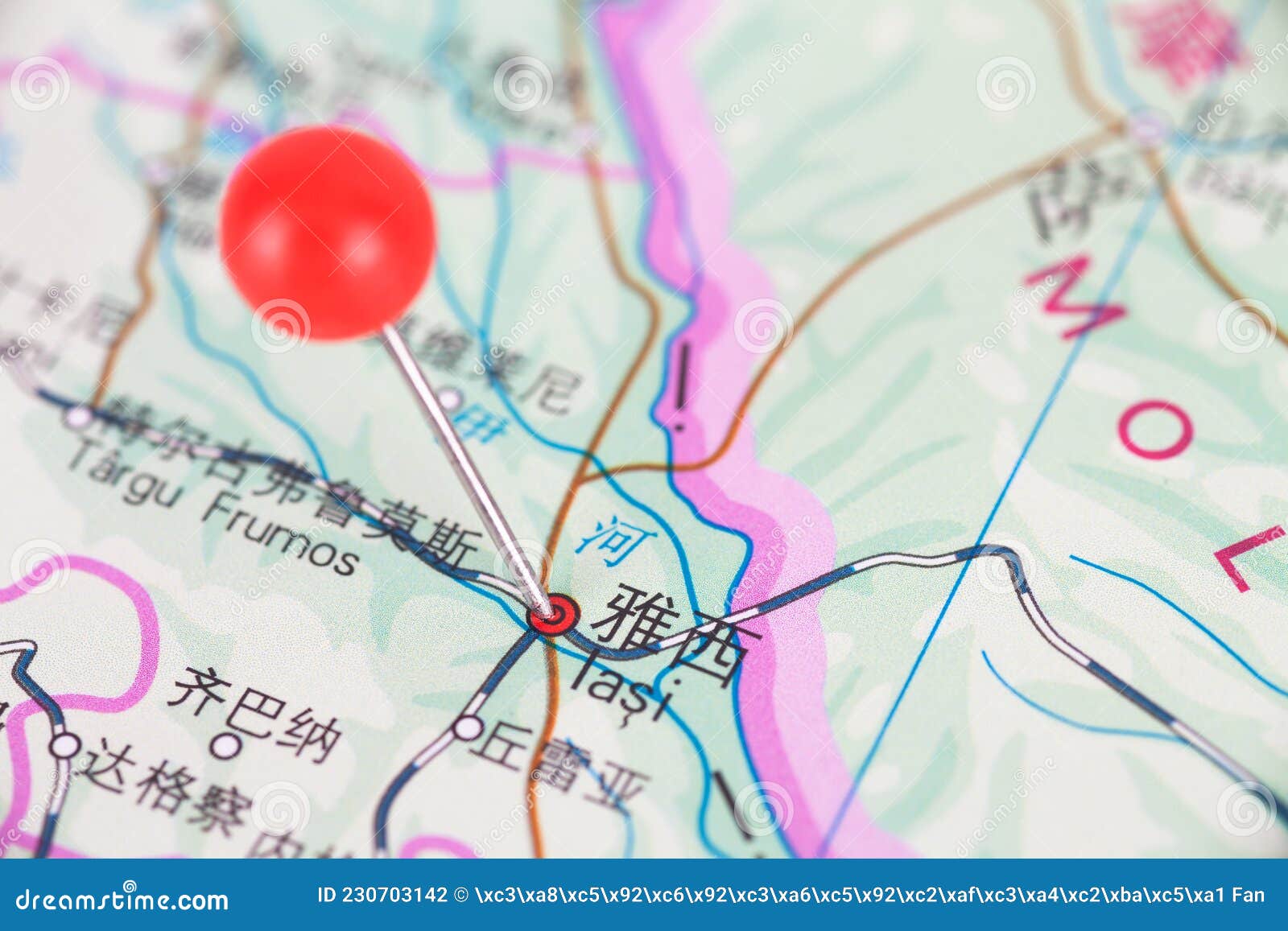 Location of the Romanian City of Iasi on the Map Stock Photo - Image of ...