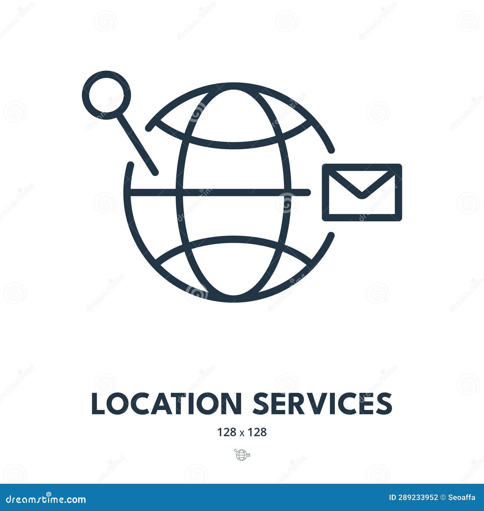 Location Services Icon. GPS, Navigation, Pin. Editable Stroke. Vector ...