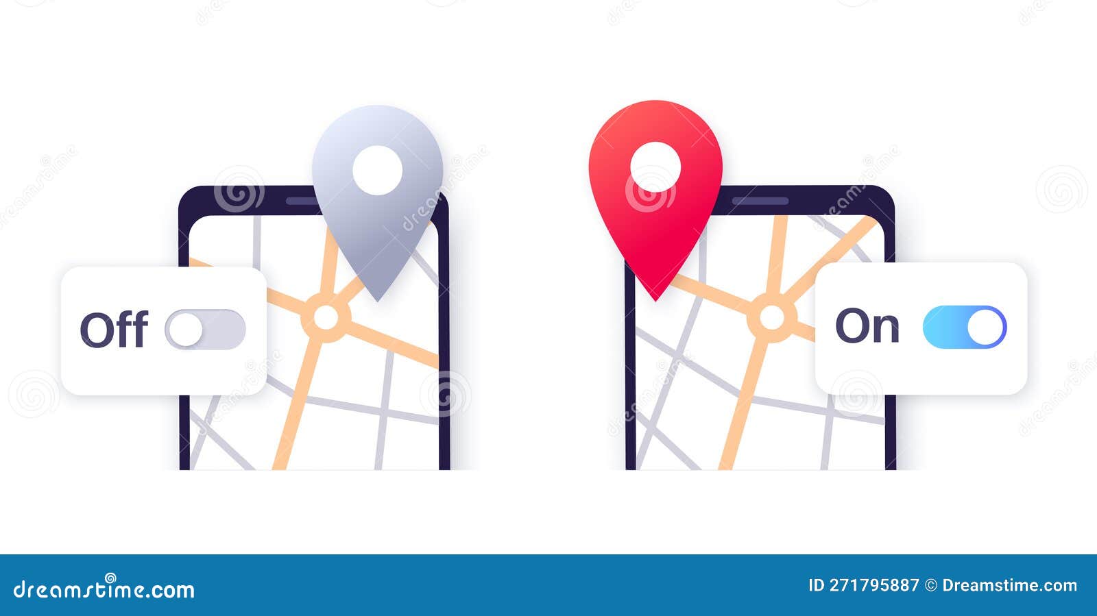 Gps Activation Toggle Stock Vector Illustration Of Point 271795887