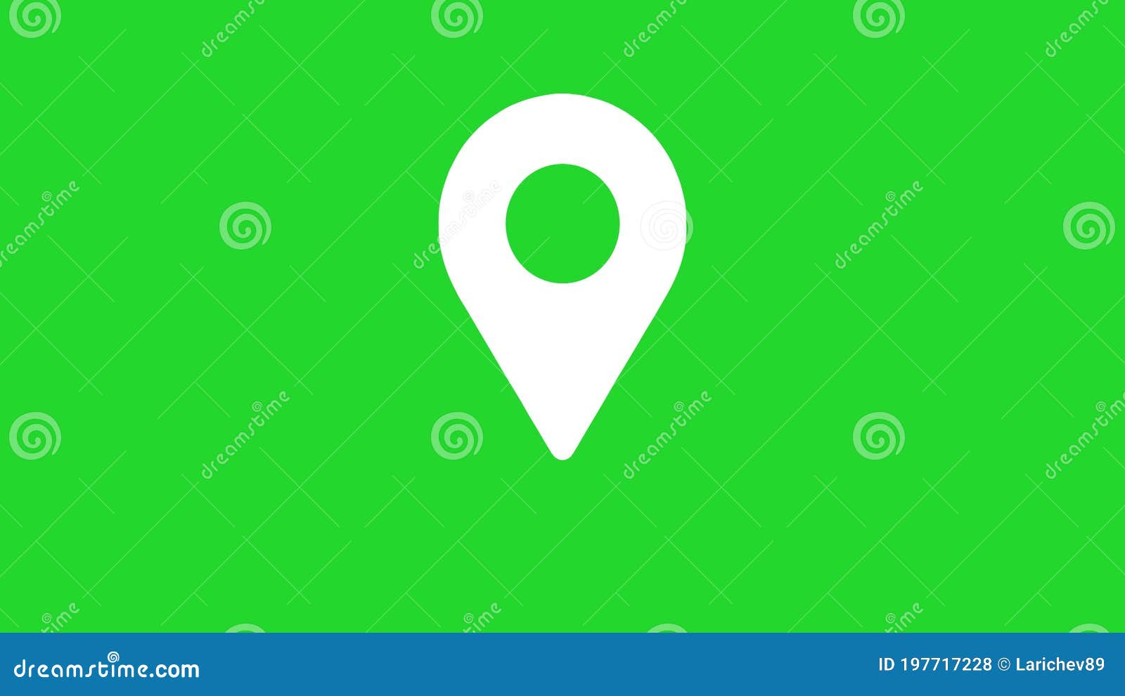 Location Sign - Map Pointer White Pin Mark Sign Bouncing on Green ...