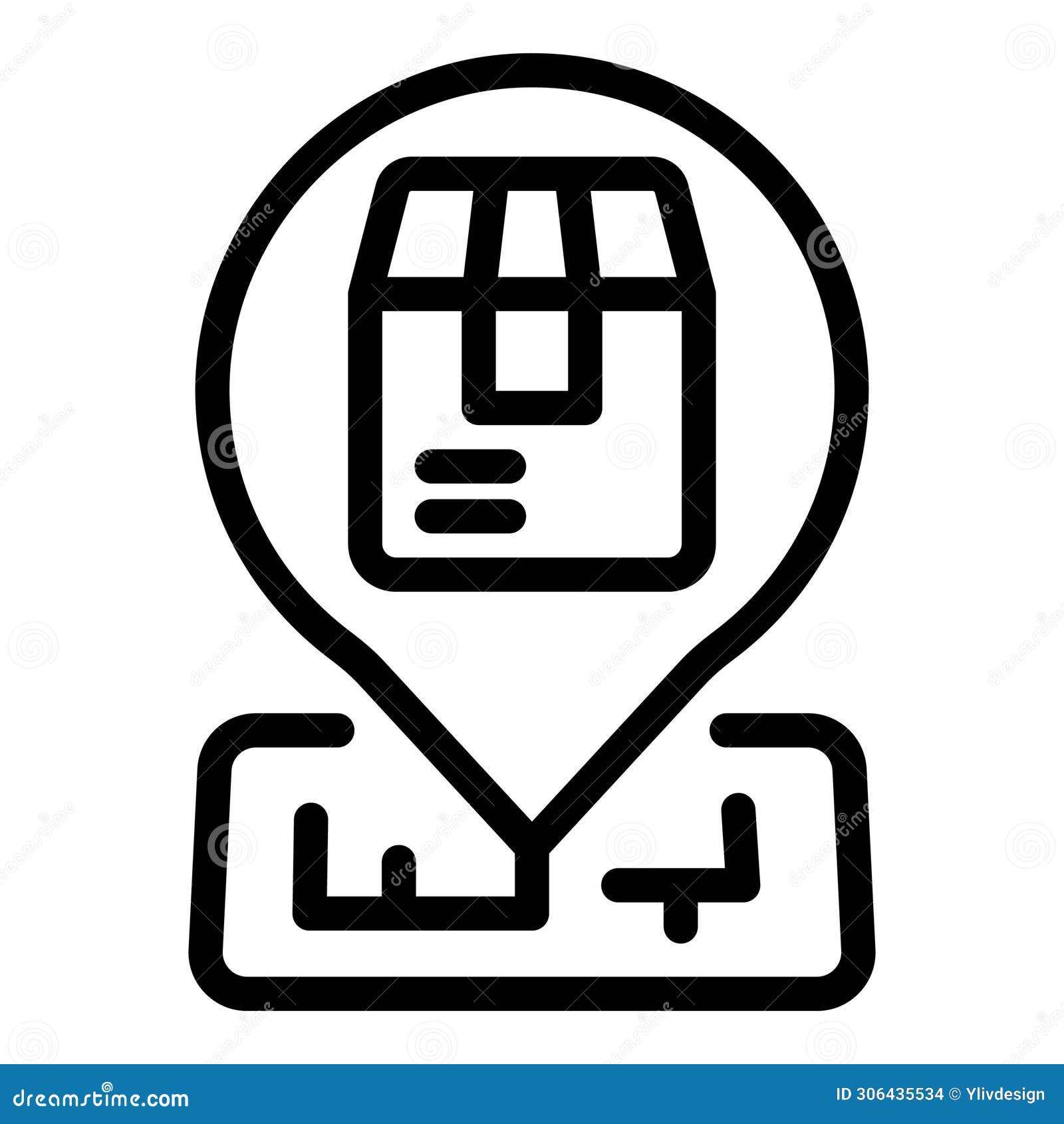 Location Storage Icon Outline Vector. Logistic Loading Stock ...