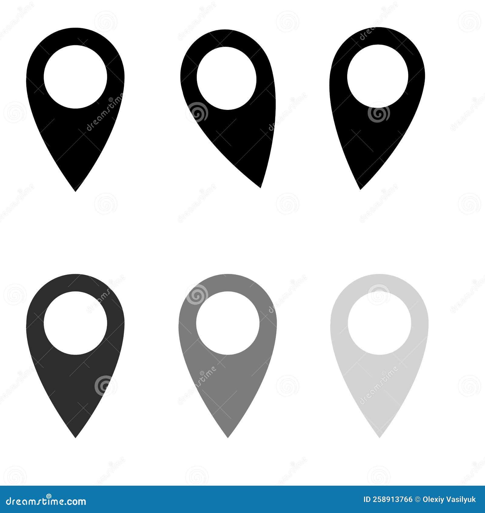 Location Symbol. Pin Icon in Flat Style. Pointer Icon Stock Vector ...