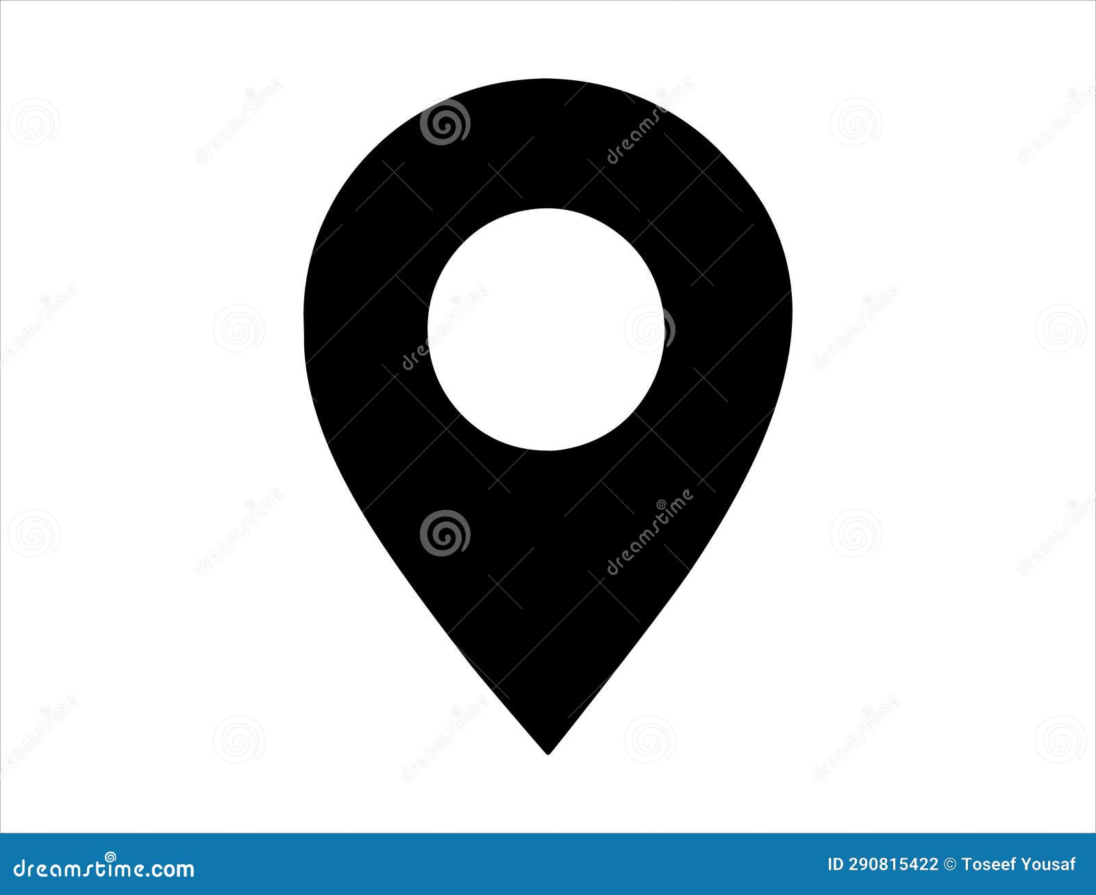 Location Symbol Silhouette Vector Art White Background Stock Vector ...