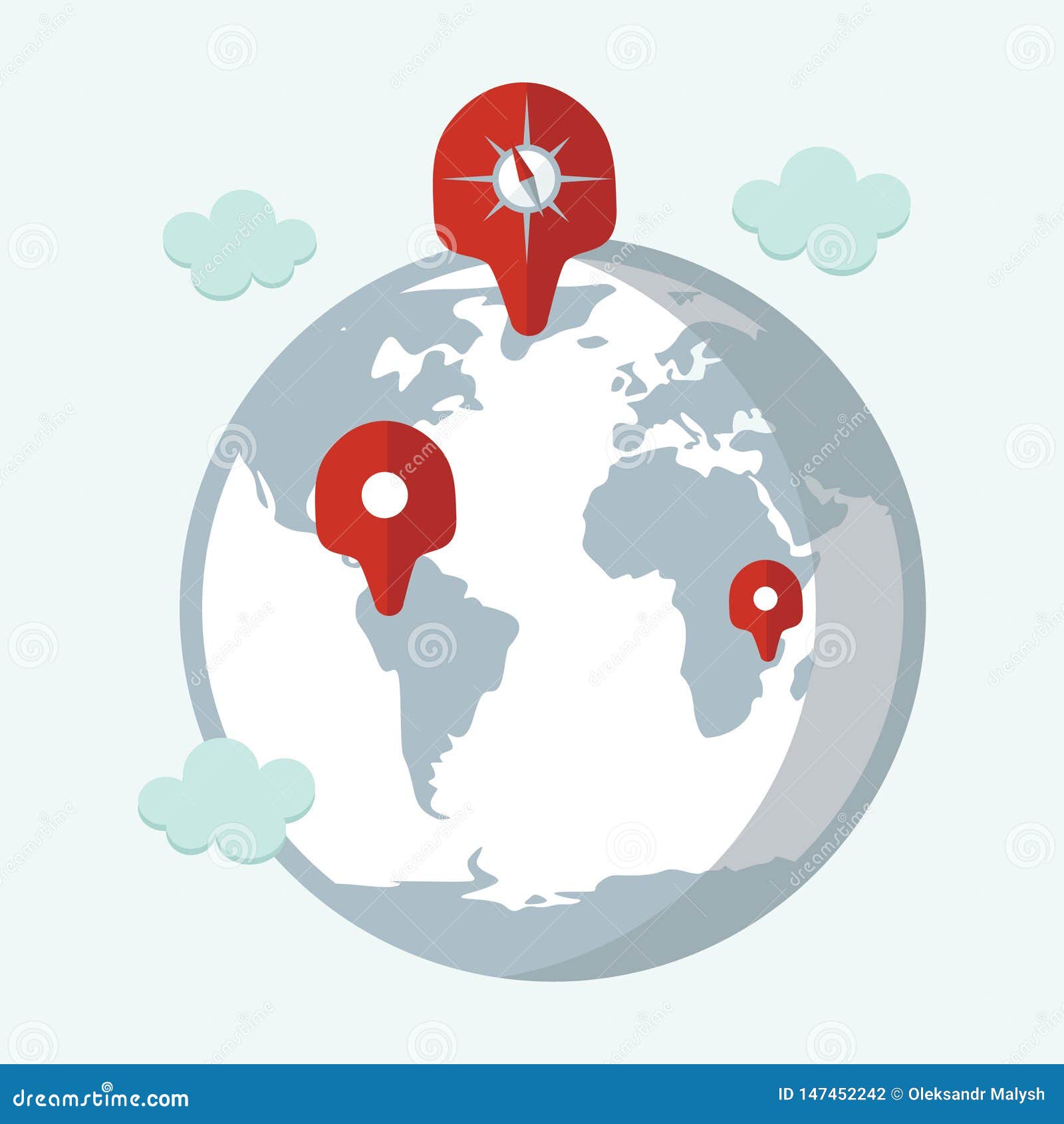 Location Target, Travel Destination, Navigation Map Design Stock Vector ...