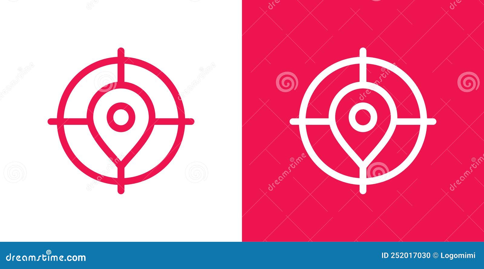 Location Targeting Logo Icon Design, Target and Map Pin Logo ...