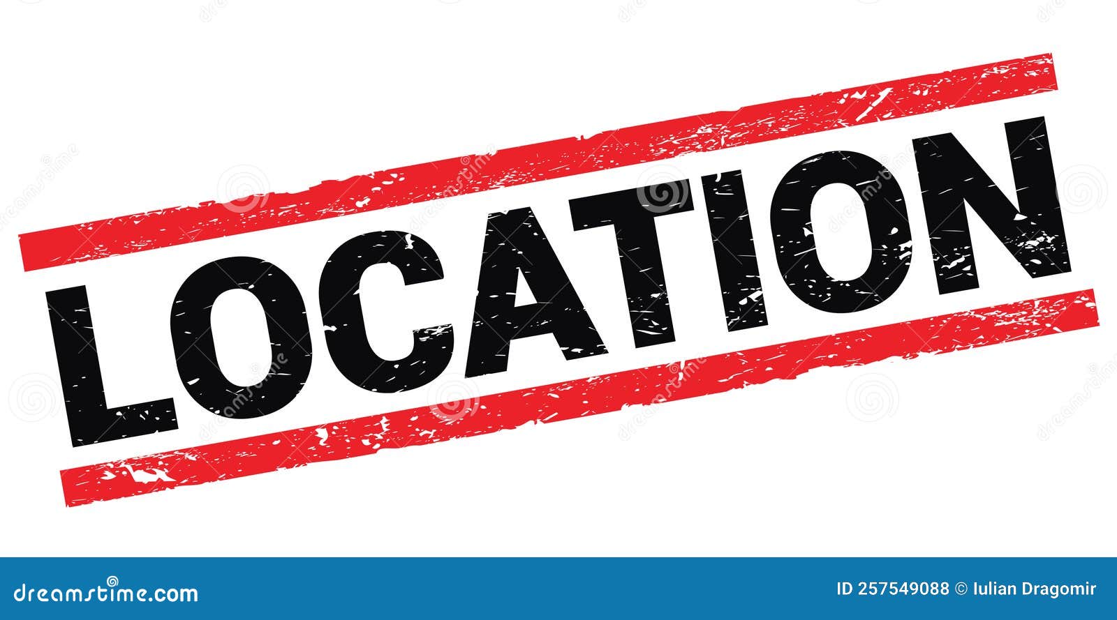 LOCATION Text on Black-red Rectangle Stamp Sign Stock Illustration ...
