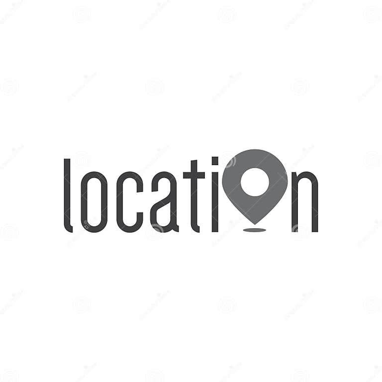 Location Text Logo Vector Template. Logo Text Element Stock Vector ...