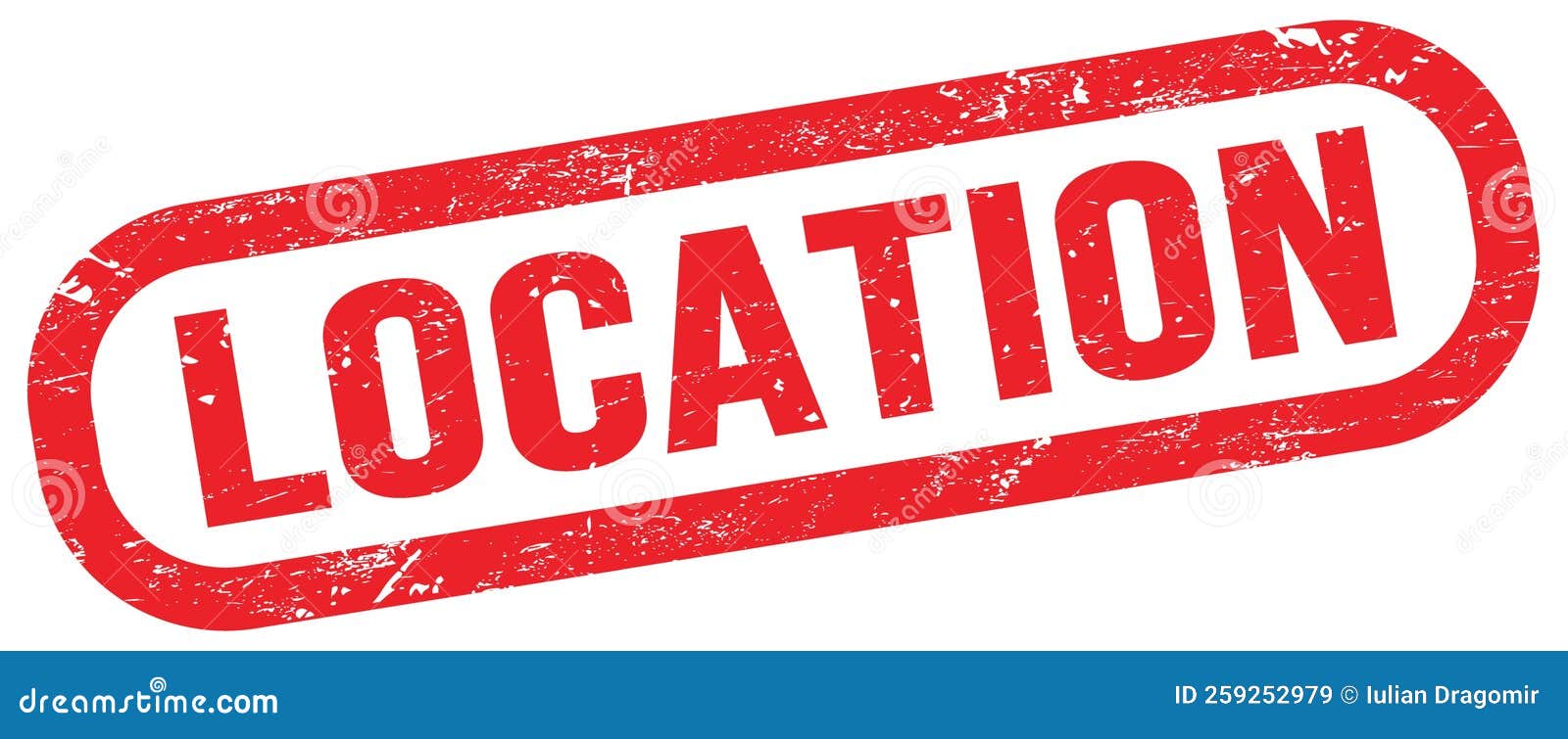 LOCATION, Text Written on Red Stamp Sign Stock Illustration ...