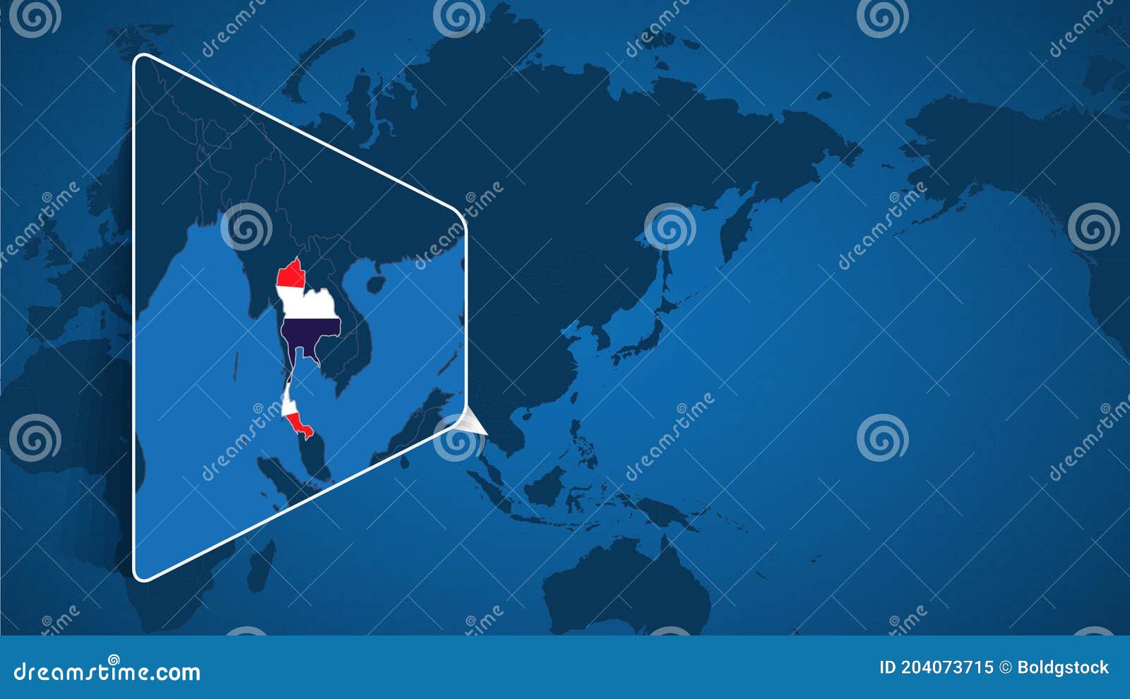Location Of Thailand On The World Map With Enlarged Map Of Thailand ...