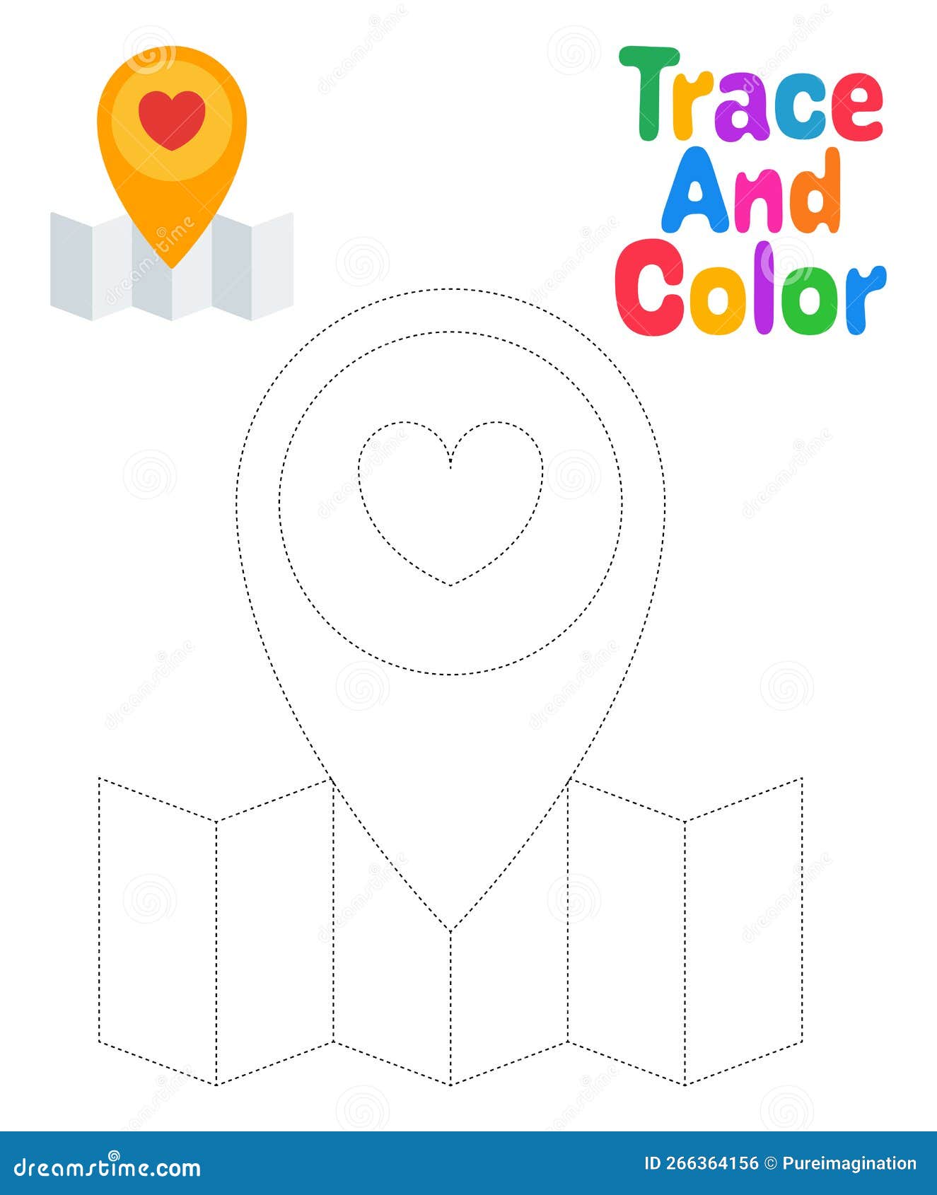Location Tracing Worksheet for Kids Stock Vector - Illustration of kids ...