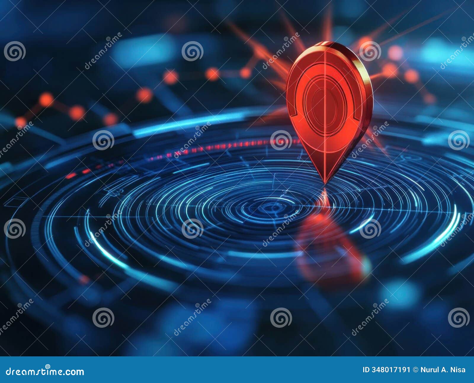 Location Tracking, the Future of Digital Navigation Stock Illustration ...