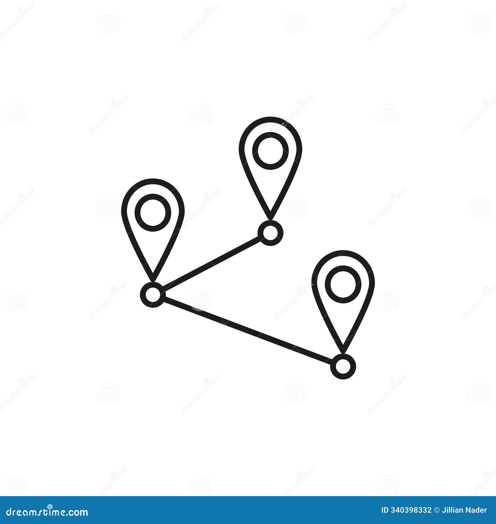 Location Tracking Icon Flat Line Symbol Set Stock Illustration ...