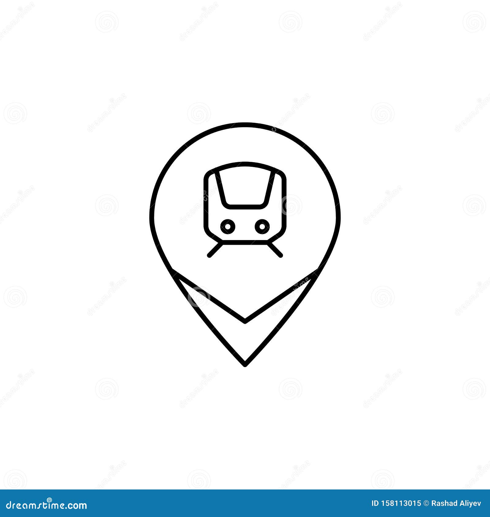 Location Train Icon. Element of Train Station Icon Stock Illustration ...