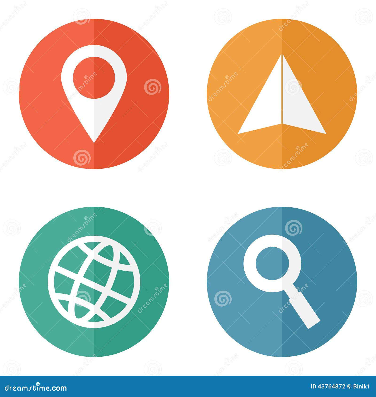 Location travelling icons stock vector. Illustration of geography ...