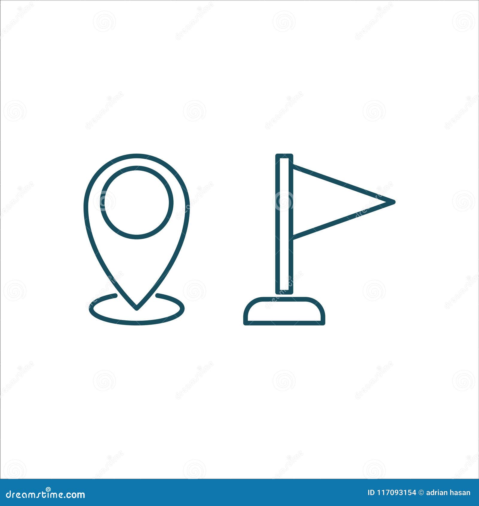 Location Vector Line Art stock vector. Illustration of desktop - 117093154