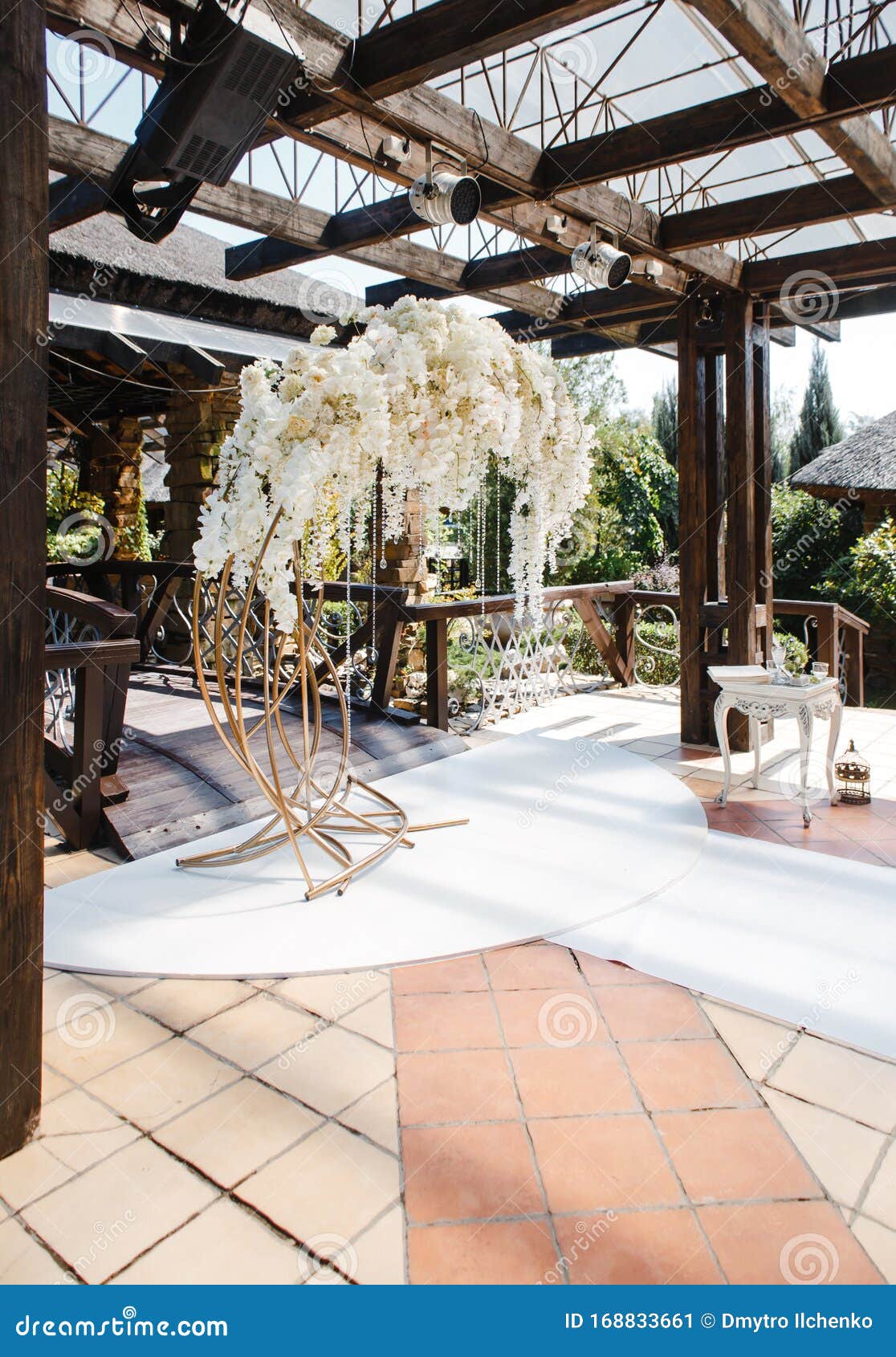 Location for the Wedding Ceremony in a Building Open To All Winds Stock ...