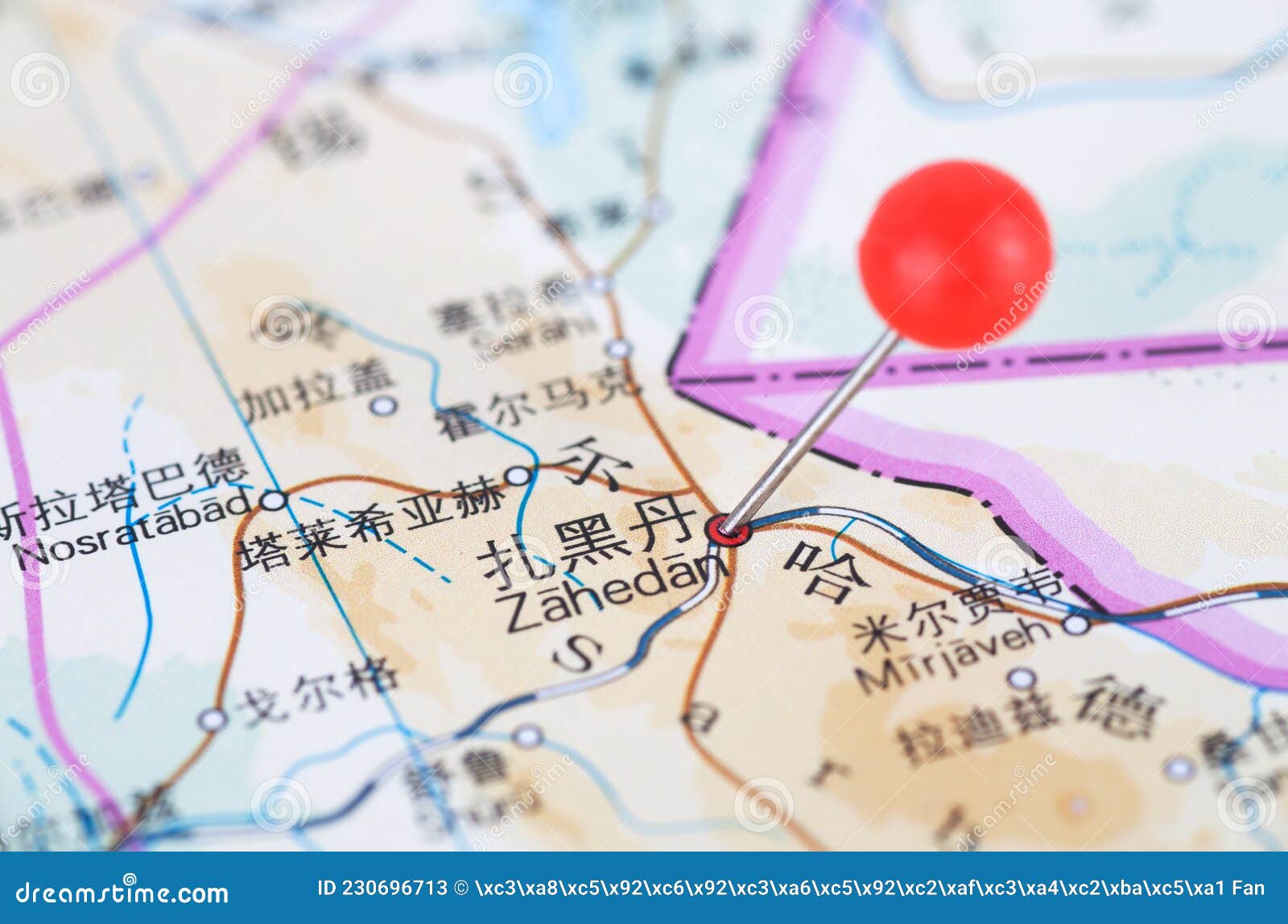 The Location of Zahedan in Iran on the Map Stock Image - Image of ...