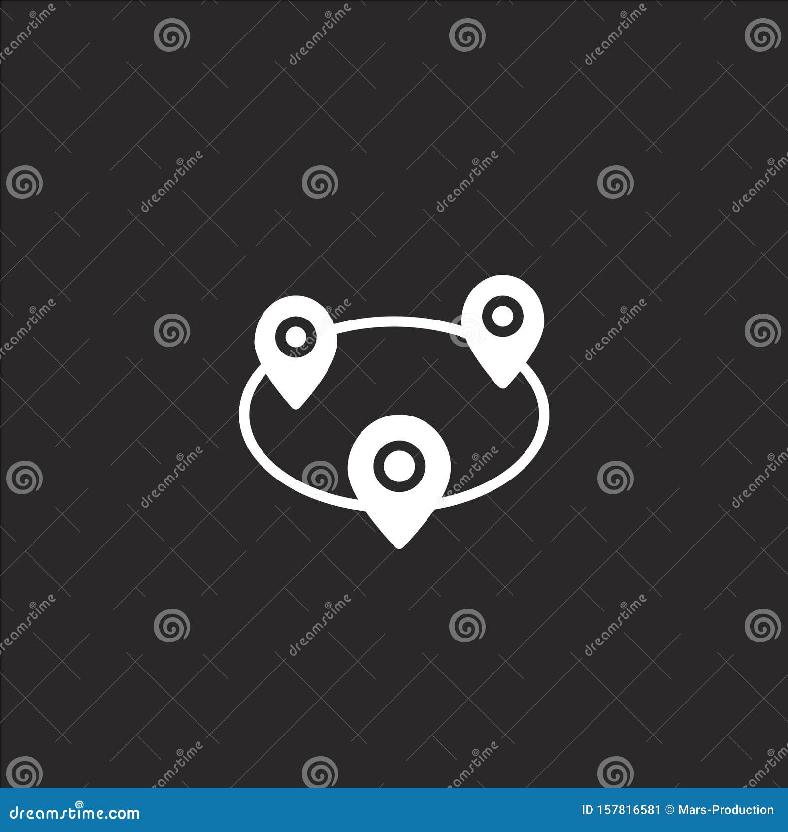 Locations Icon. Filled Locations Icon for Website Design and Mobile ...