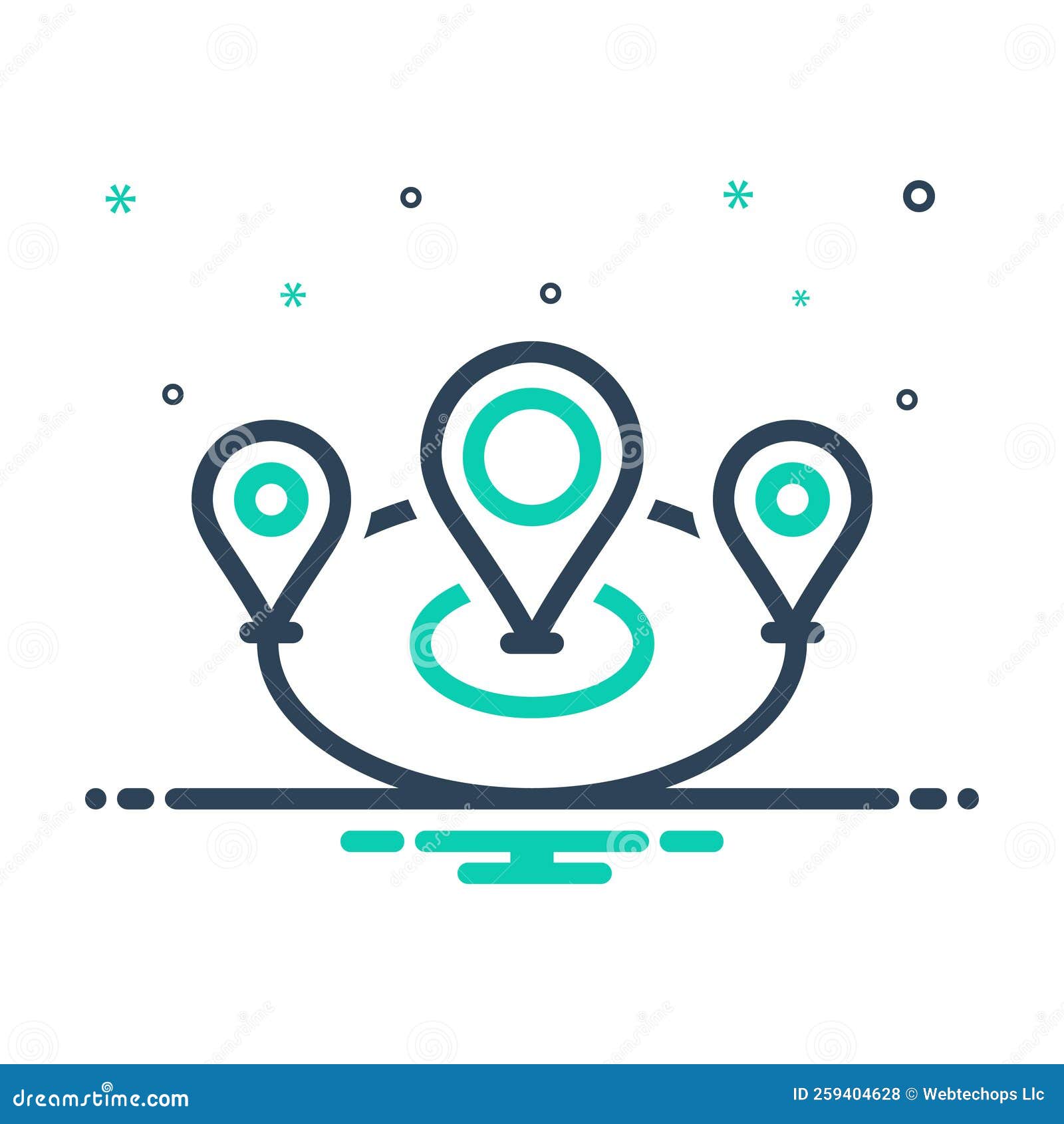 Mix Icon for Locator, Marker and Gps Stock Vector - Illustration of ...