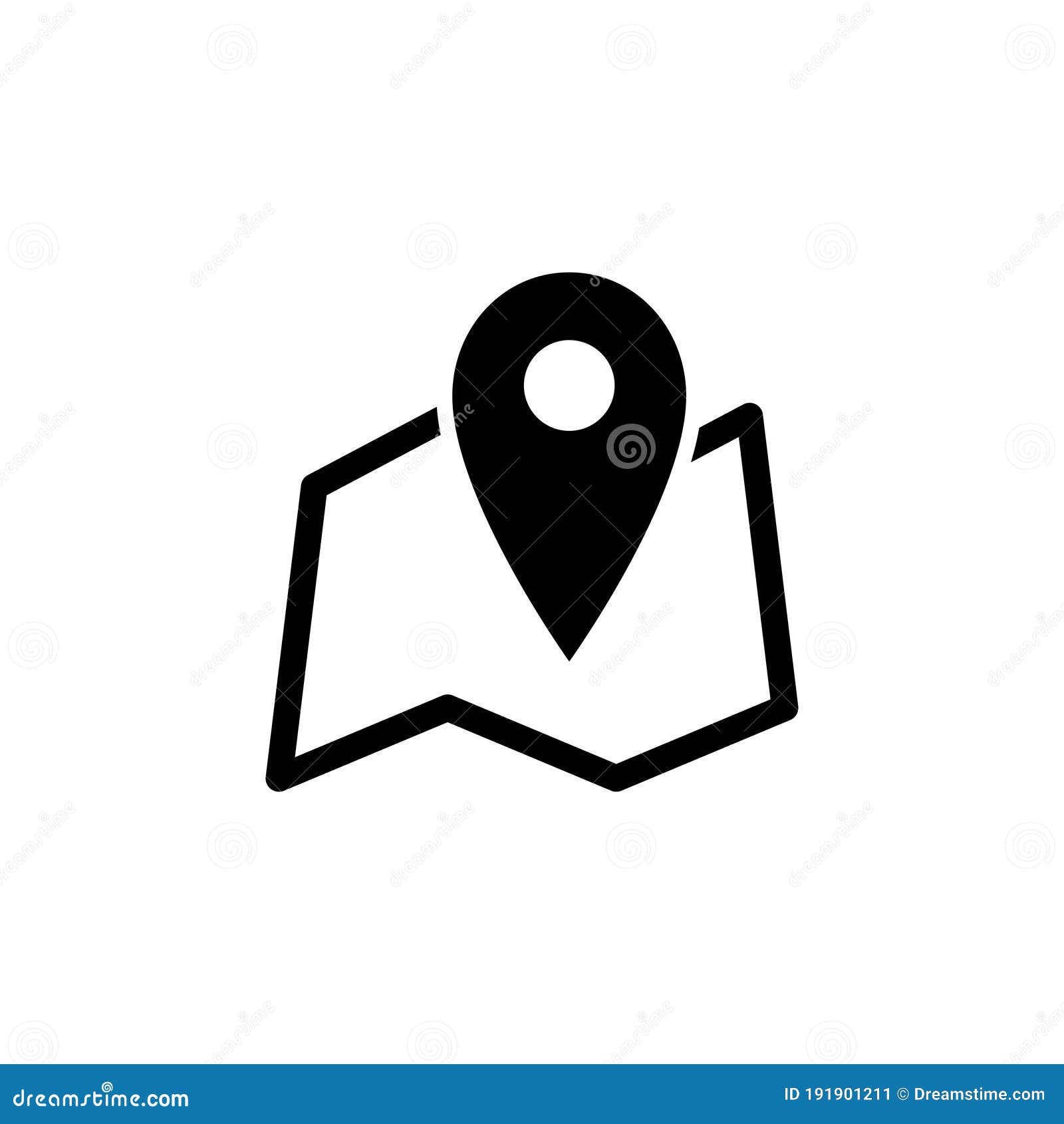 Locator Icon Vector Symbol Template Stock Vector - Illustration of mark ...