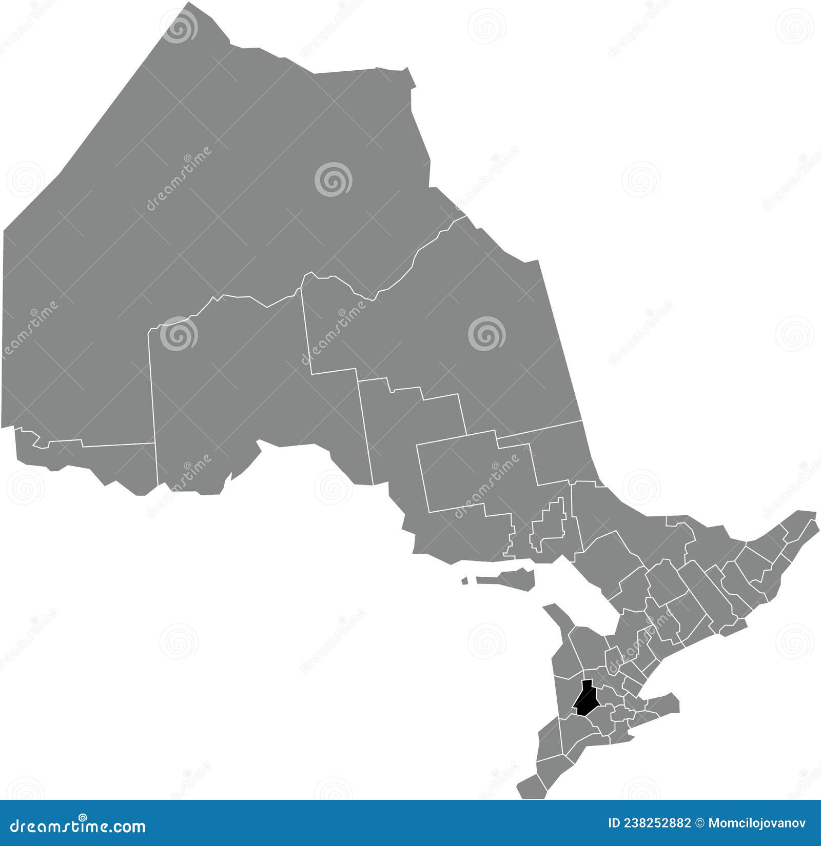 Locator Map of the PERTH COUNTY Stock Vector - Illustration of flag ...