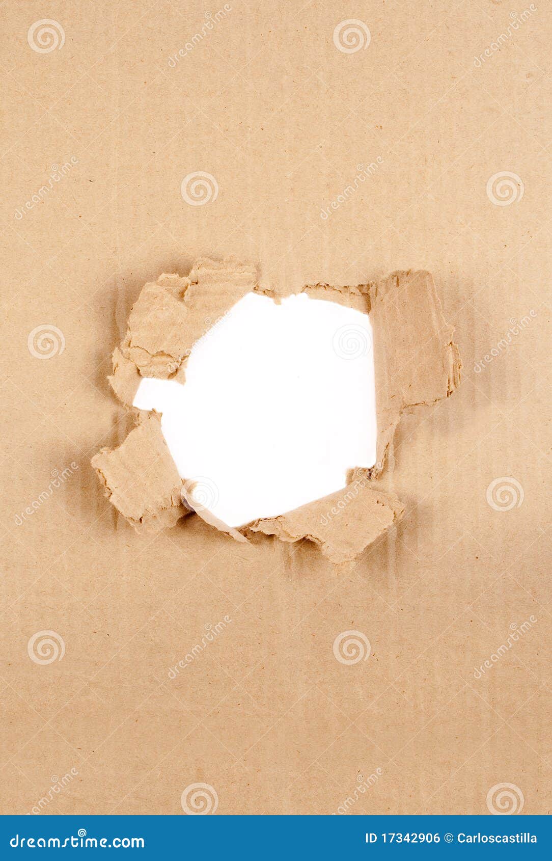 Loch stockfoto. Bild von pappe, idee, schmutz, karton - 17342906