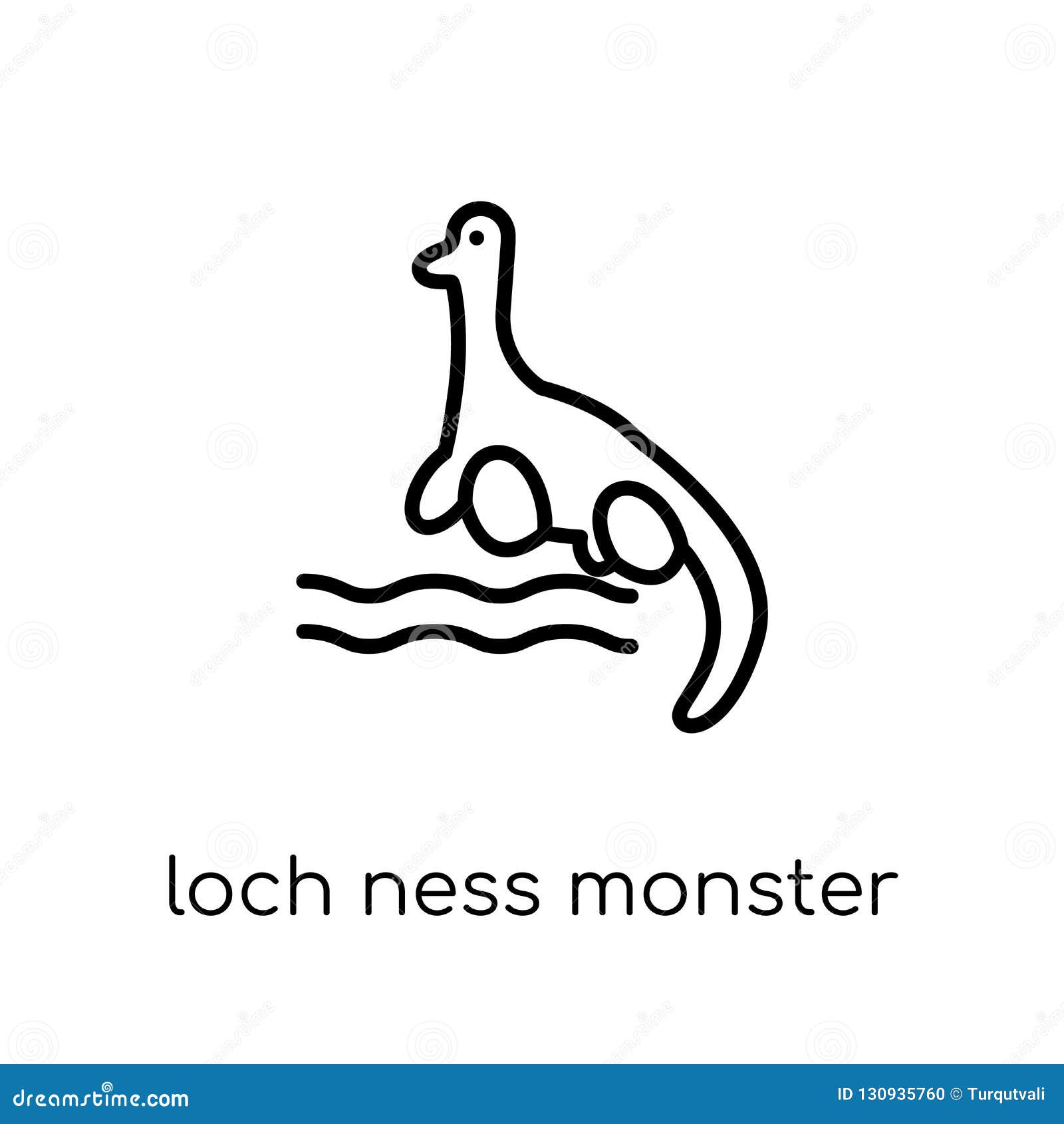 Loch Het Monsterpictogram Van Ness Vector Illustratie - Illustration of ...