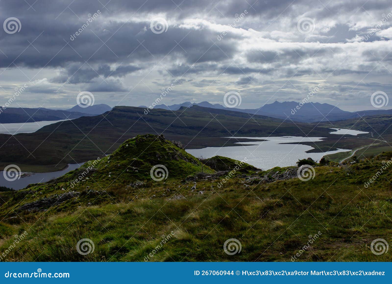 Loch Leathan Panorama, Isle of Skye Stock Photo - Image of rock ...