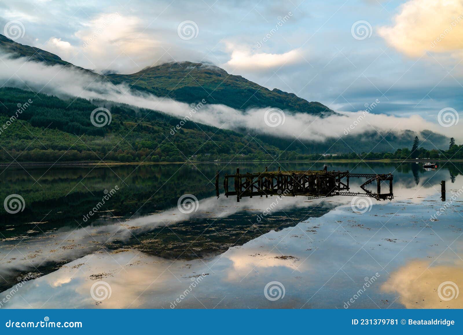 Loch Long sunset stock image. Image of nature, loch - 231379781