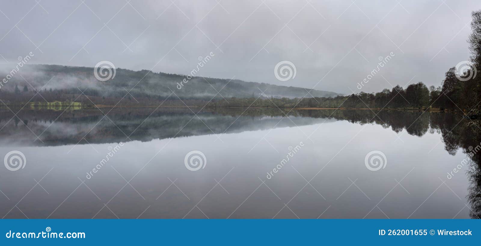 Closeup of Loch Meiklie on a Cold, Misty, Winters Morning Stock Image ...