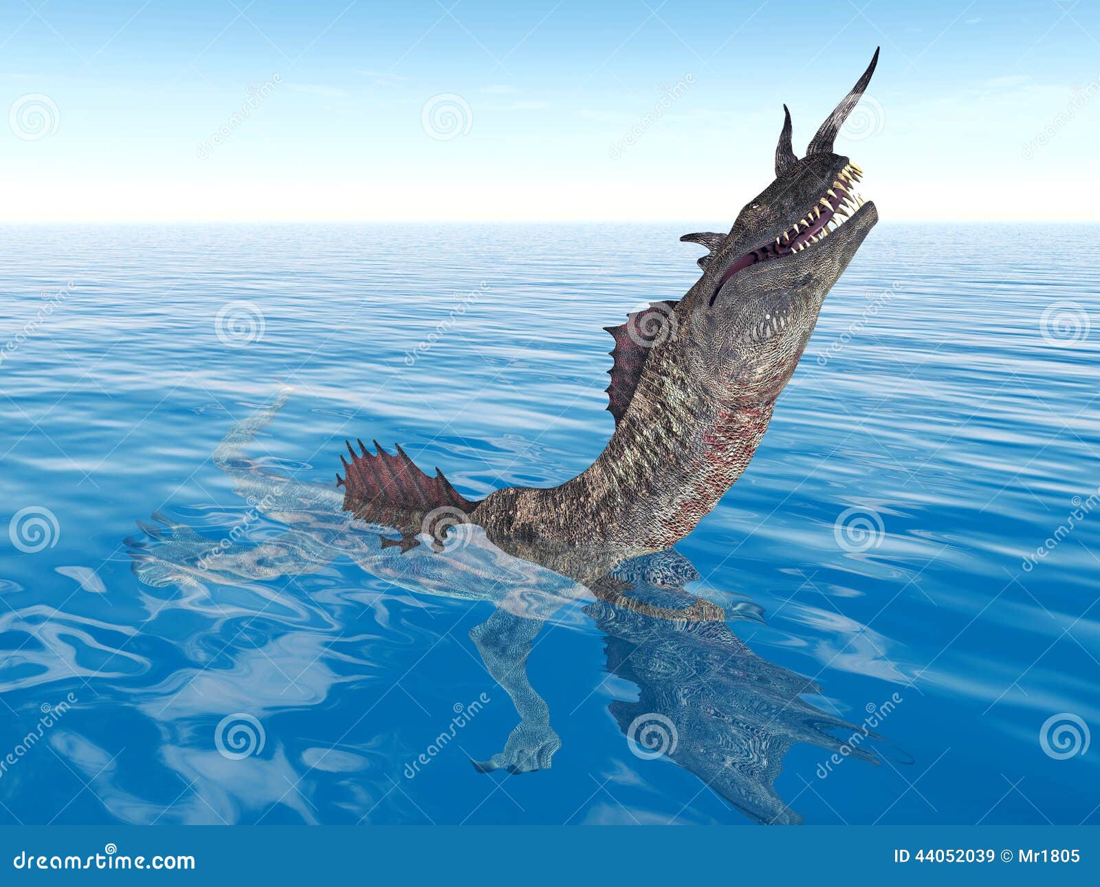 Loch Ness Nessy Fictional Creature Big Set. Water Monster With Eye ...