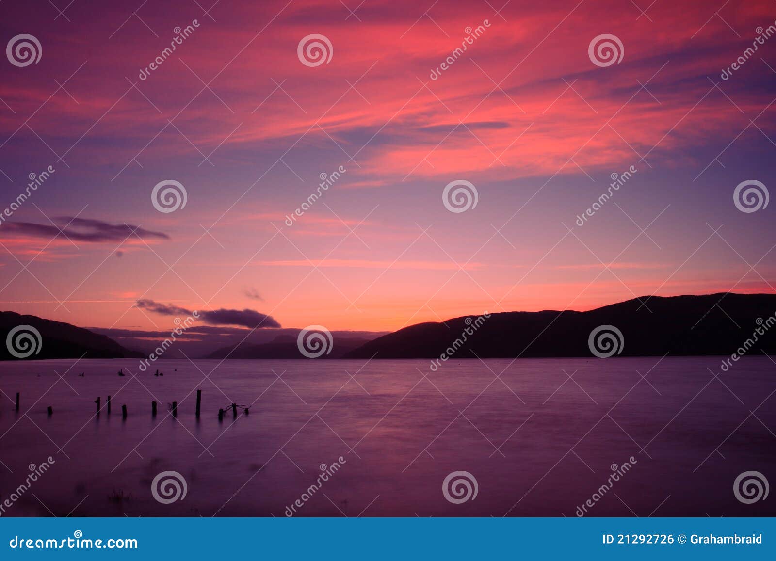 Loch Ness Sunset, Highlands, Scotland Stock Photo - Image of landscape ...