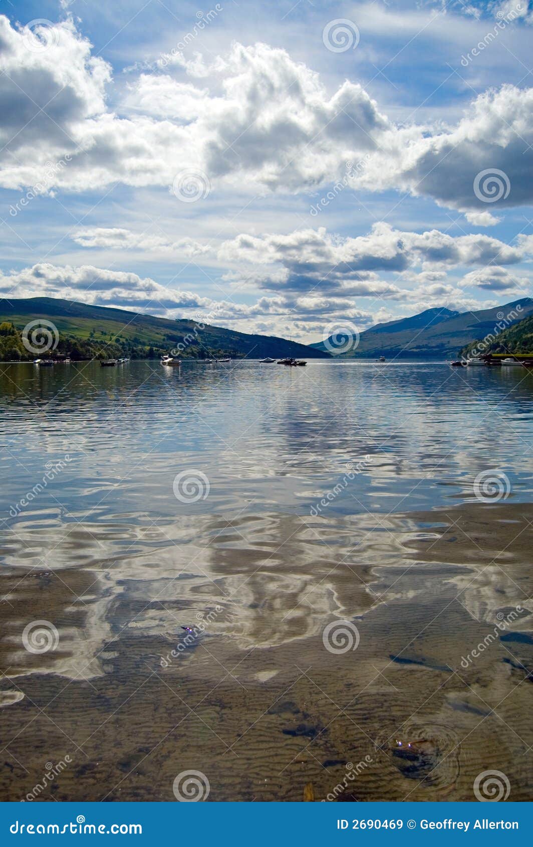 Loch Tay stock image. Image of scotland, cloudscape, summer - 2690469