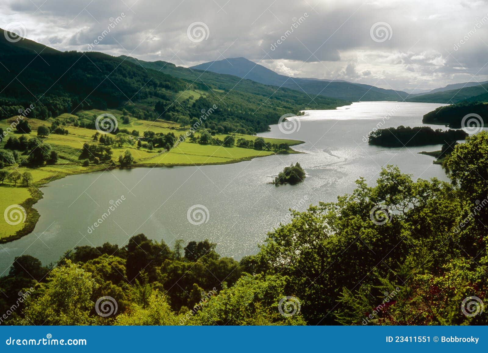 Loch Tummel, Perth and Kinross, Scotland Stock Image - Image of park ...