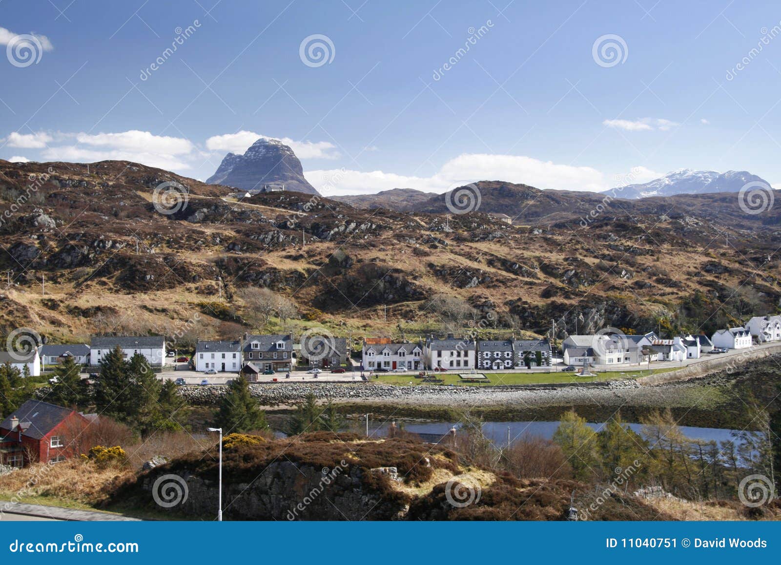 Lochinver village stock image. Image of village, britain - 11040751