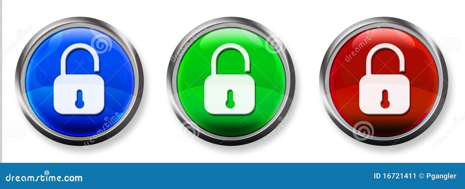 Lock 3-D RGB Button stock illustration. Illustration of gradient - 16721411