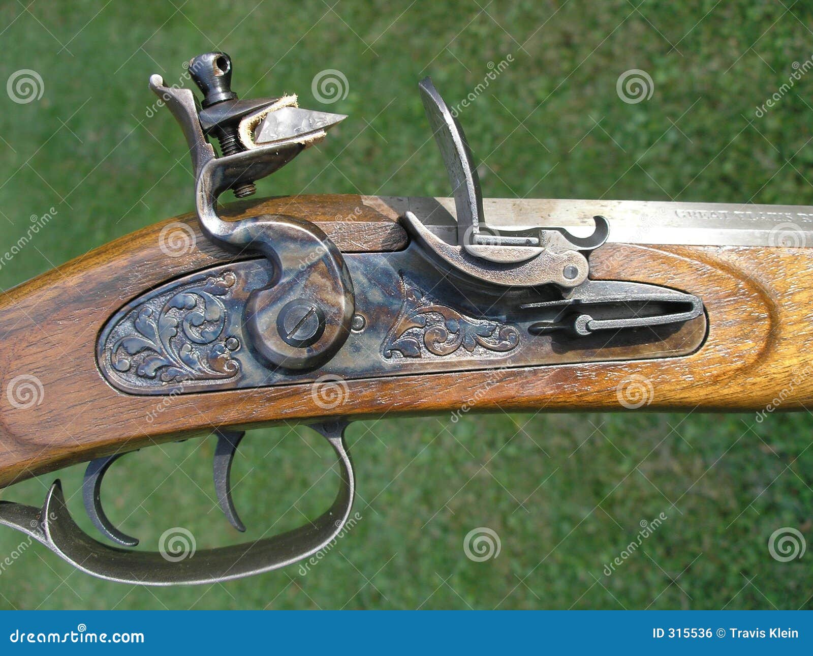 Lock stock photo. Image of closeup, steel, lock, ball, rifle - 315536