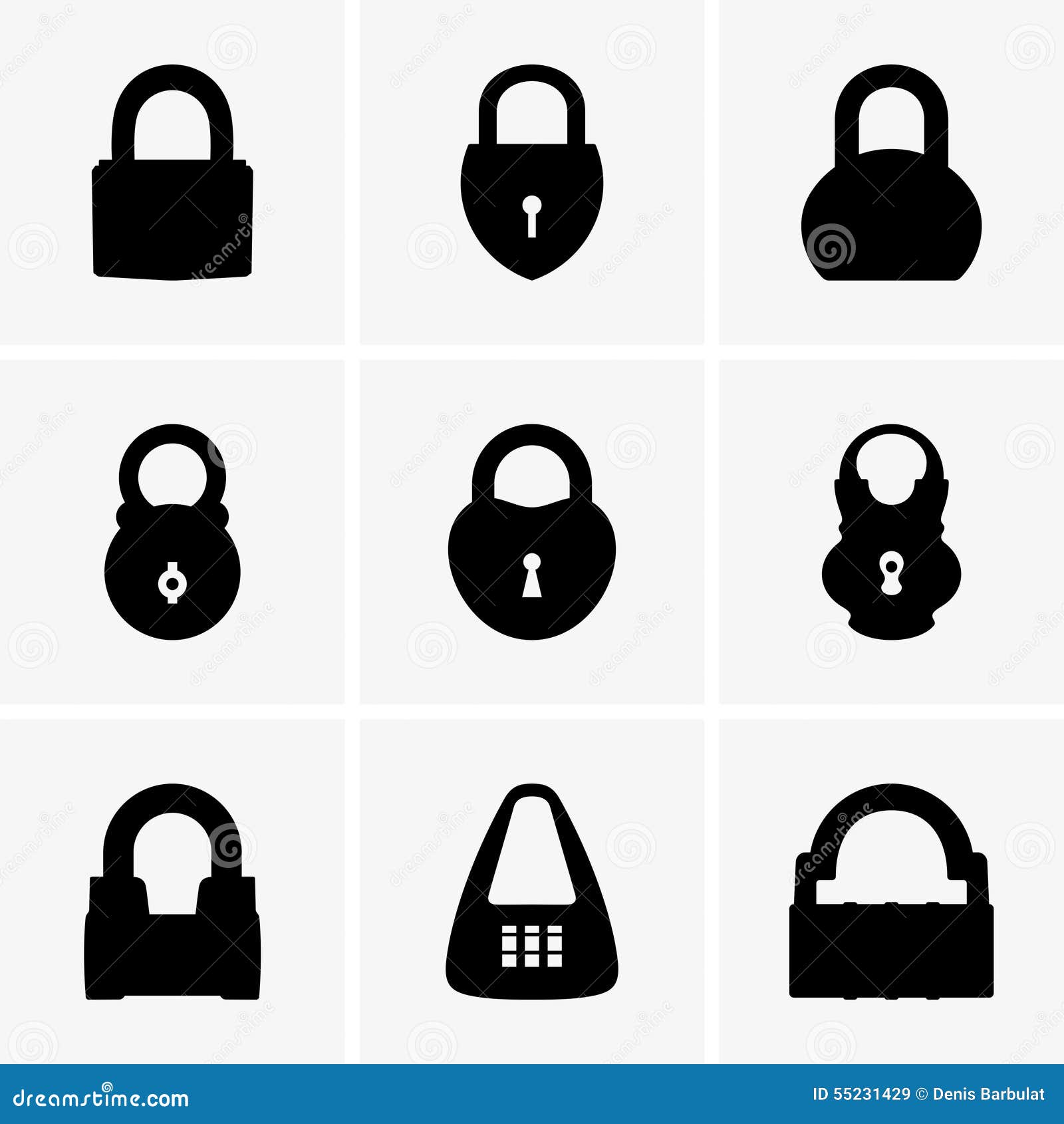 Lock stock vector. Illustration of safe, isolated, item - 55231429