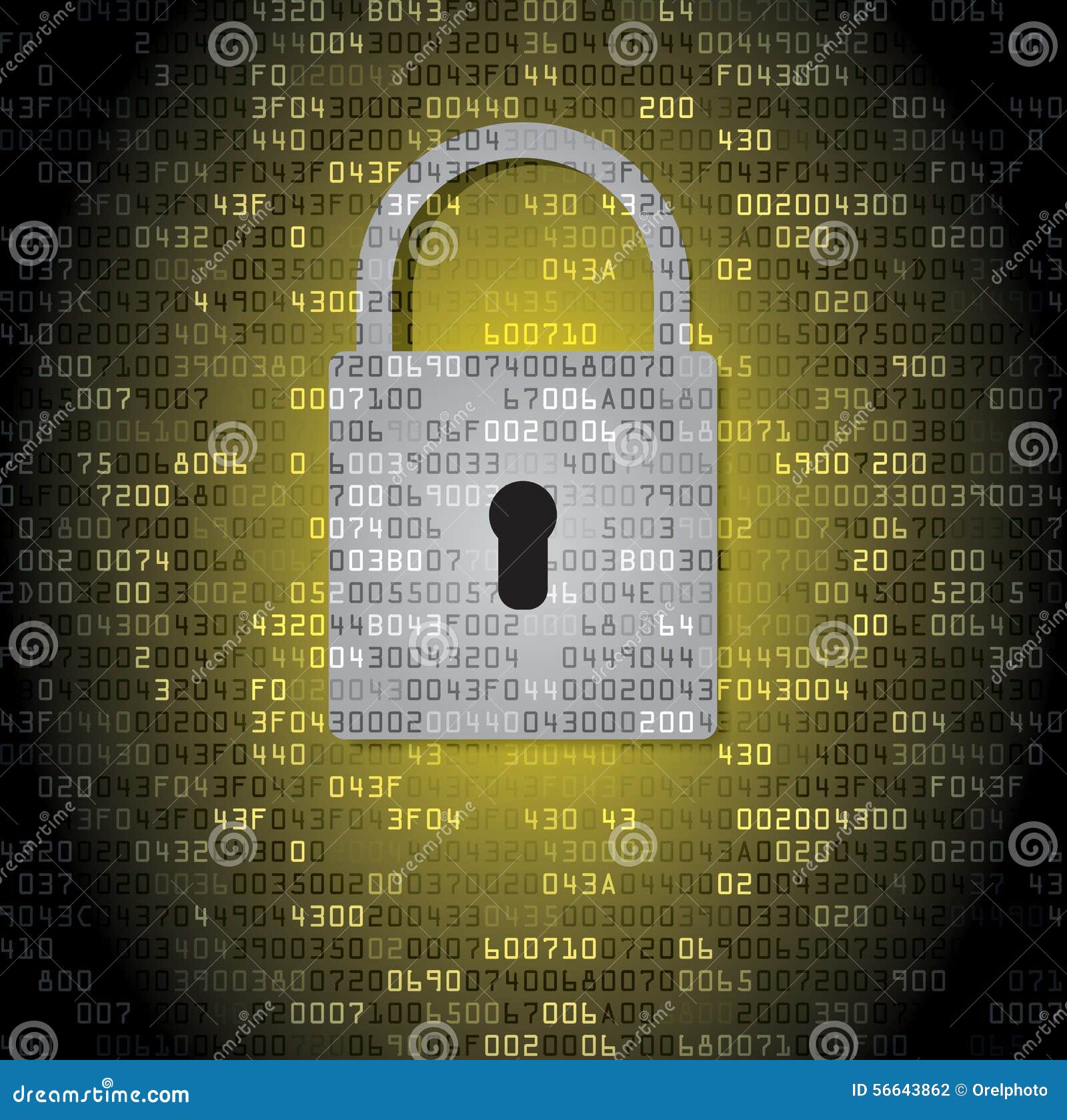 Lock on Background with HEX-code Stock Vector - Illustration of safe ...