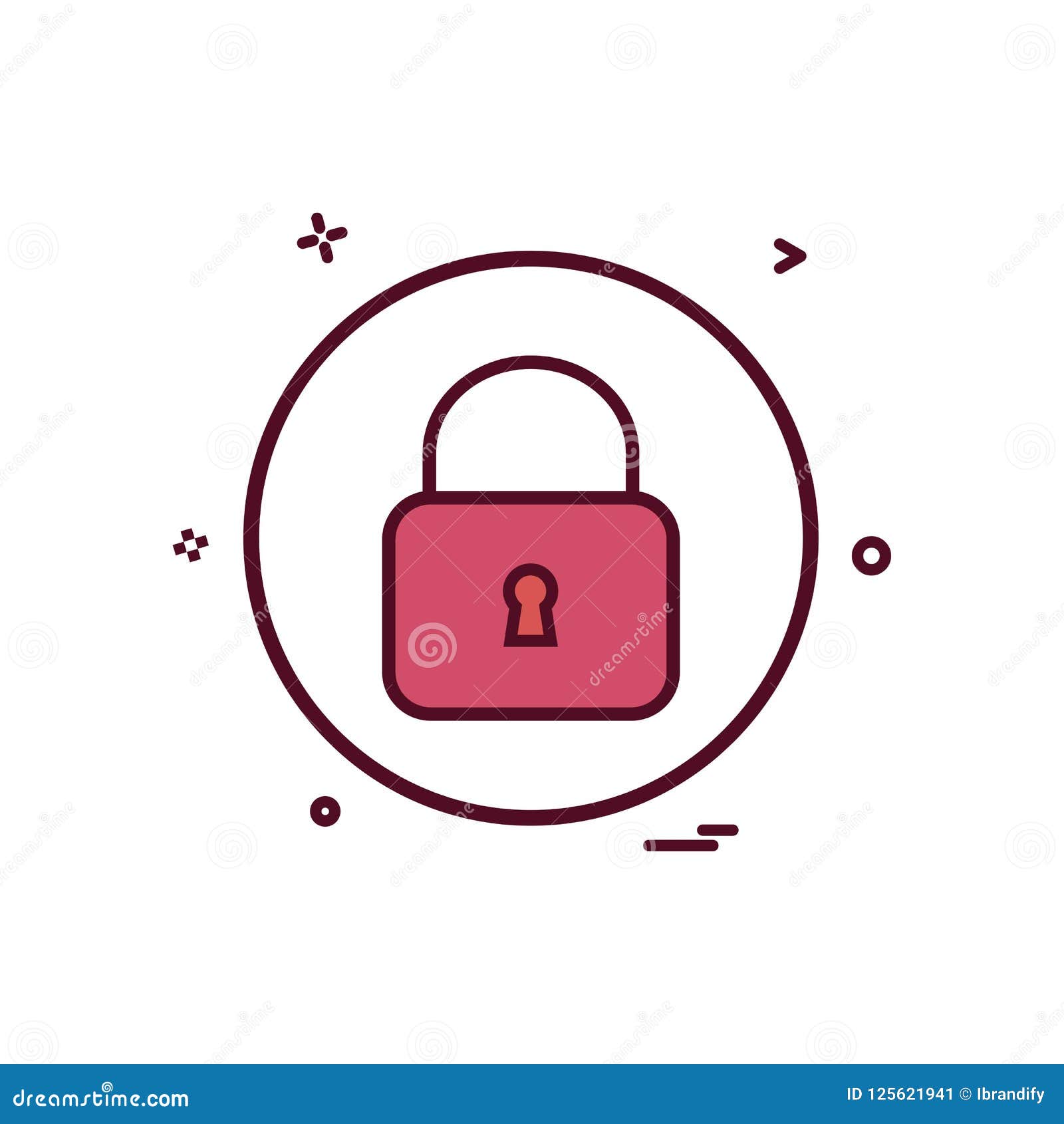 Lock Basic Icon Vector Design Stock Vector - Illustration of computer ...