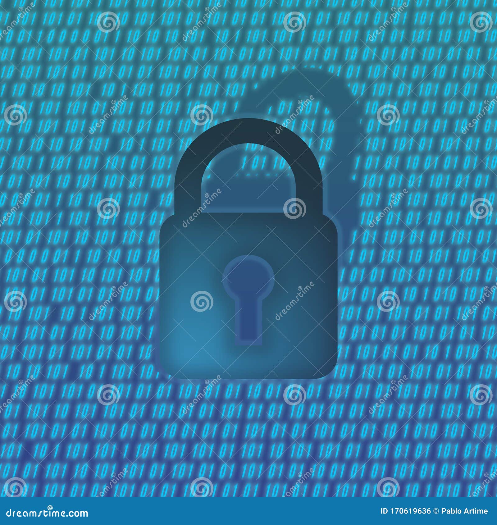 Lock with a Binary Background Stock Photo - Image of business, hacker ...