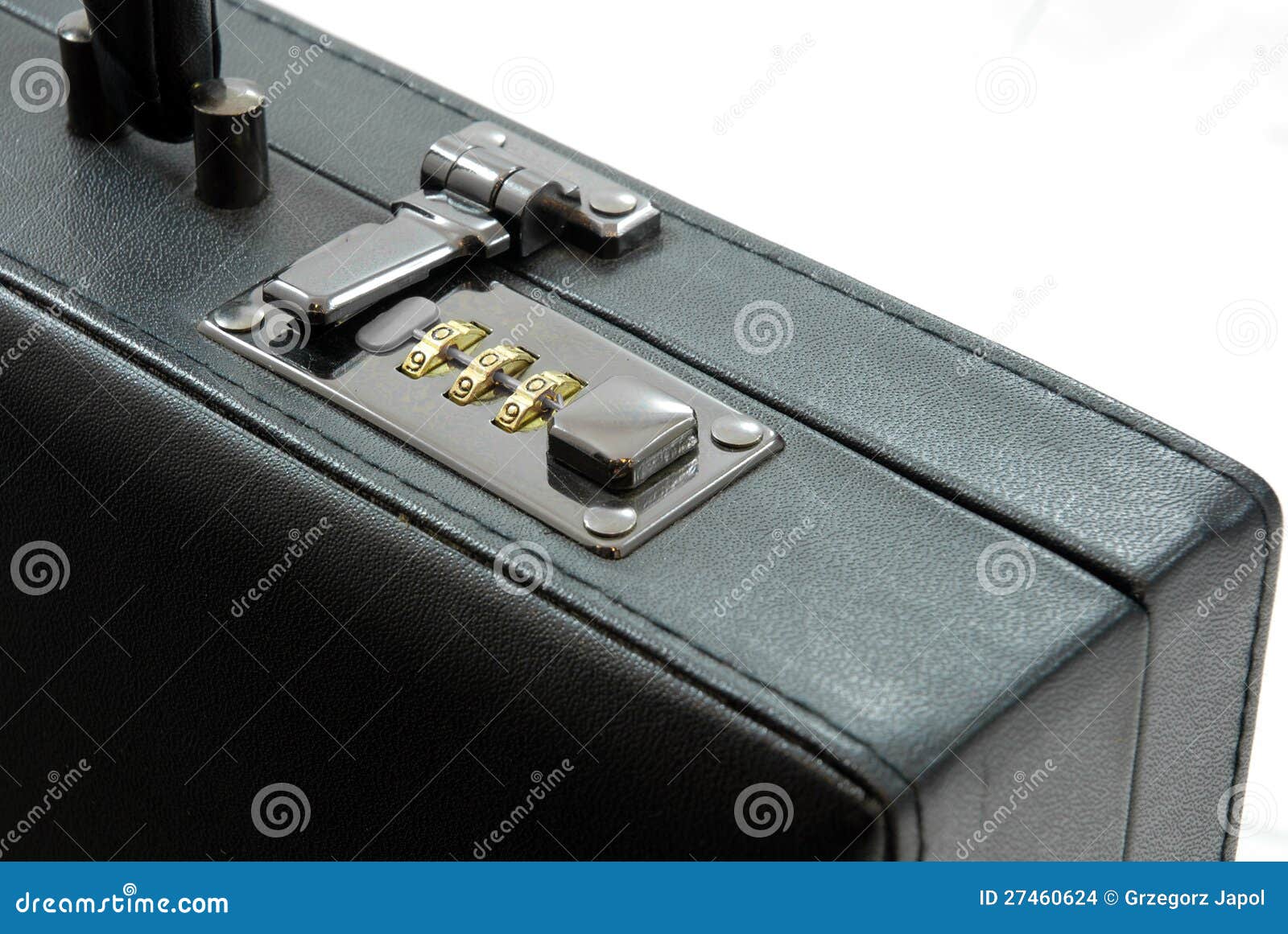 Lock of black suitcase stock photo. Image of luggage - 27460624