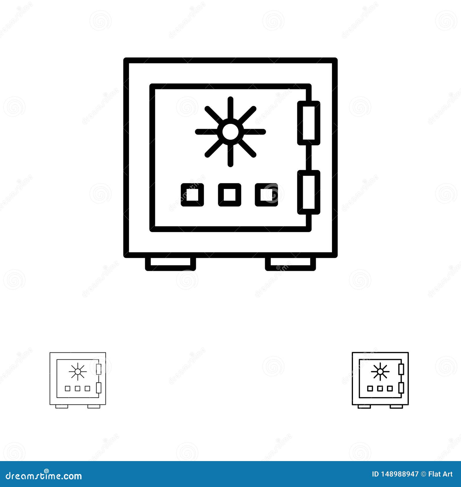 Lock, Box, Deposit, Protection, Safe, Safety, Security Bold and Thin ...