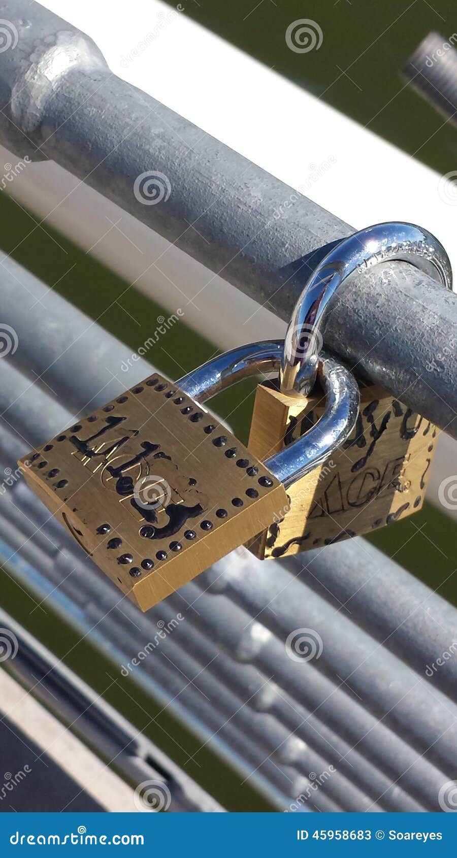 Lock bridge stock image. Image of lock, metallic, bridges - 45958683