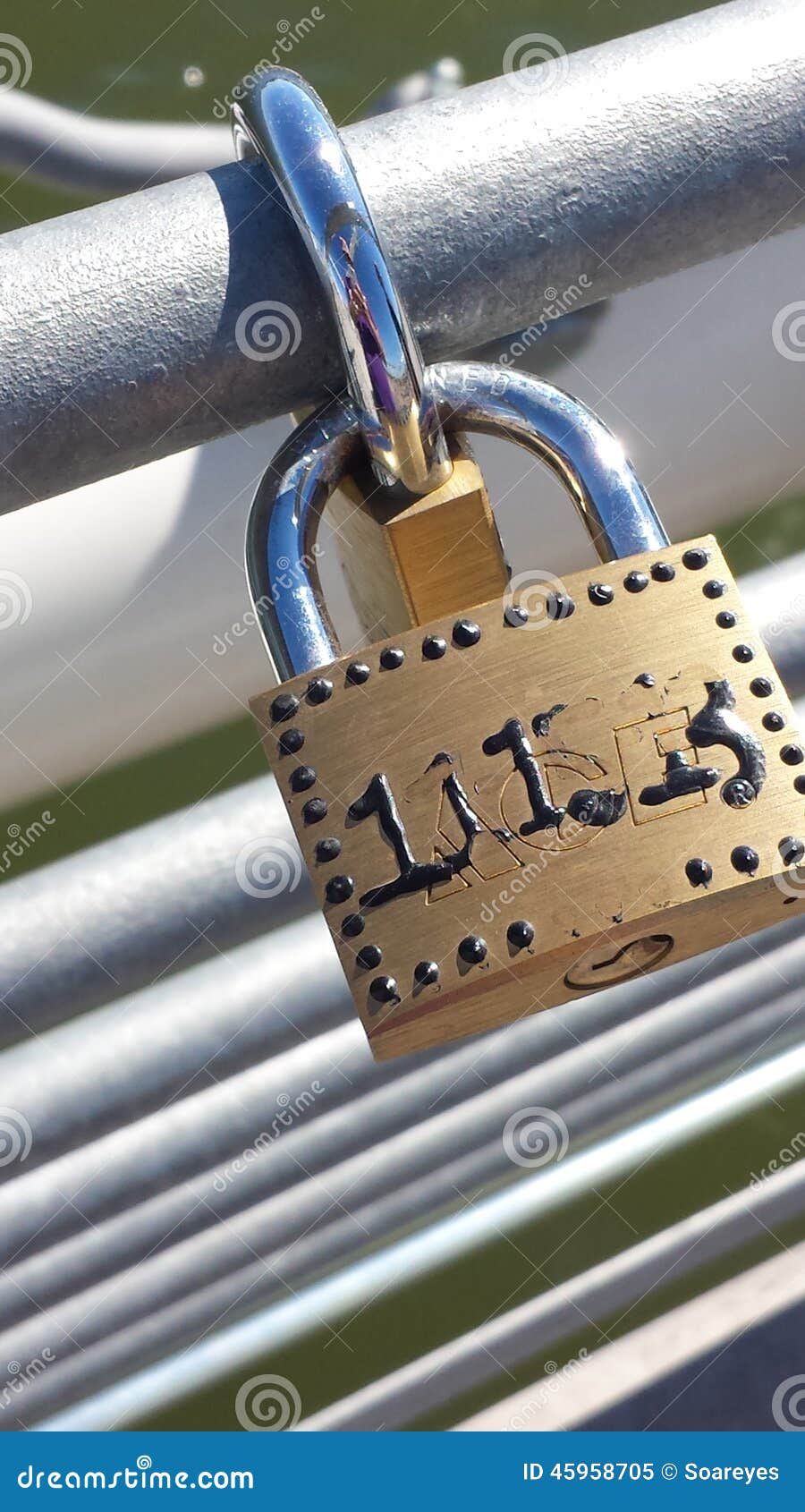 Lock bridge stock image. Image of paint, creative, love - 45958705