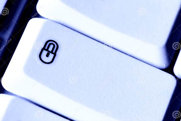 Lock Button - Computer Security Stock Image - Image of hacking ...
