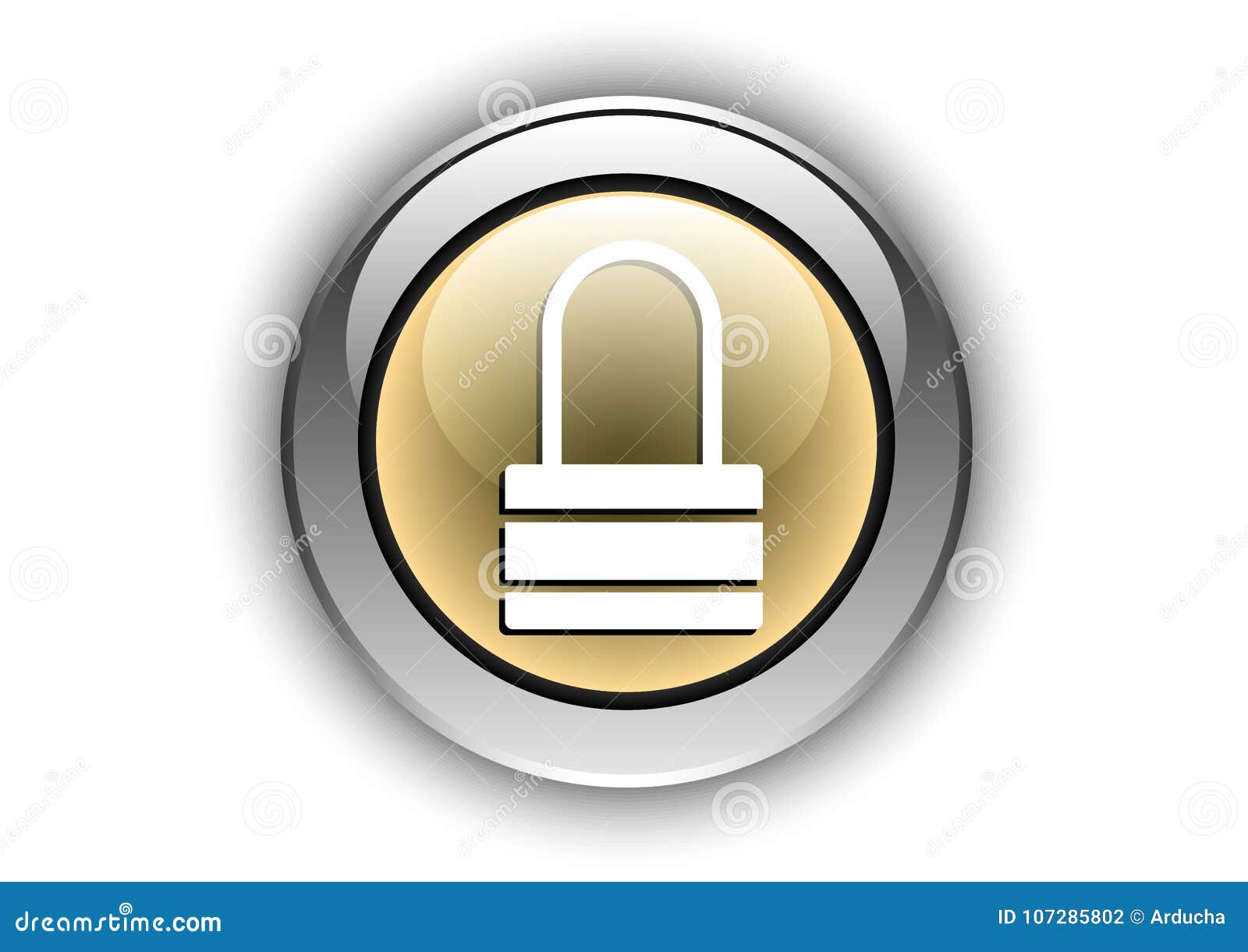 Lock Button Design for Protect Content or Files Stock Vector ...