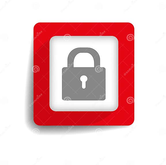Lock button stock vector. Illustration of protect, secure - 79321539