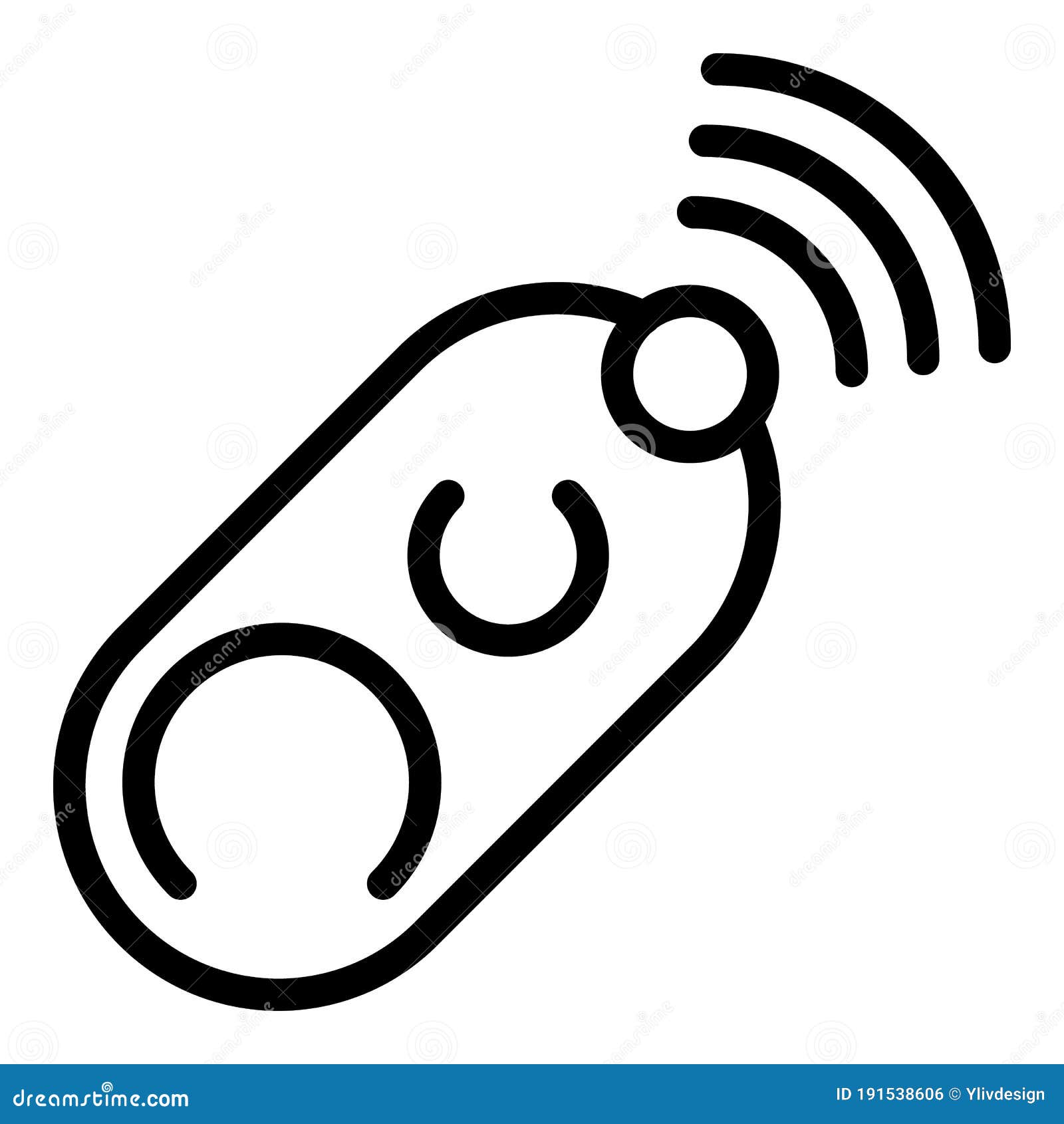 Lock Car Remote Control Icon, Outline Style Stock Vector - Illustration ...