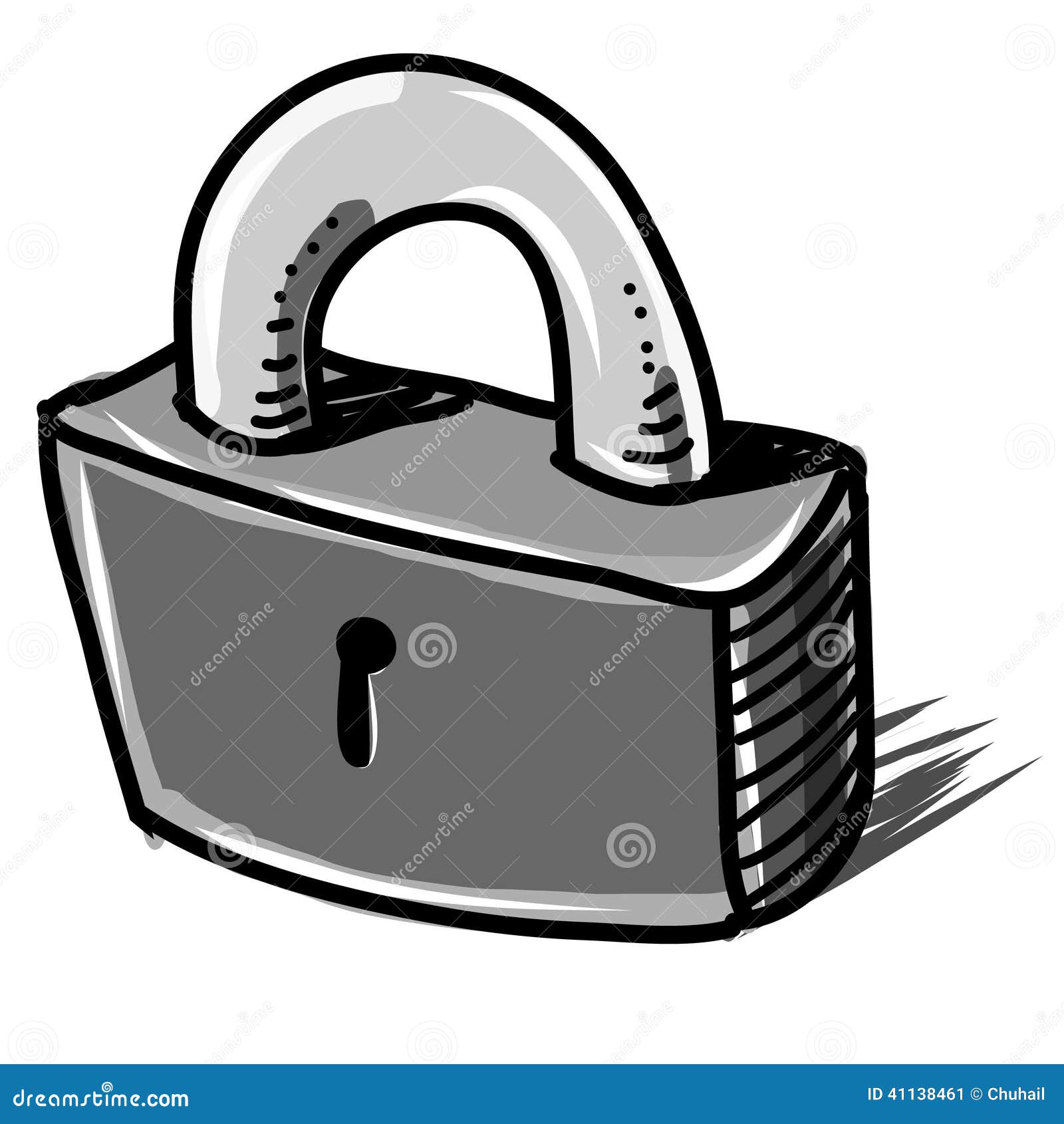 Lock Cartoon Sketch Vector Illustration Stock Vector - Illustration of ...
